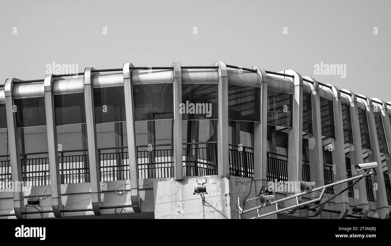 The Semarang City Crossing Bridge has CCTV installed at its corners, as ...