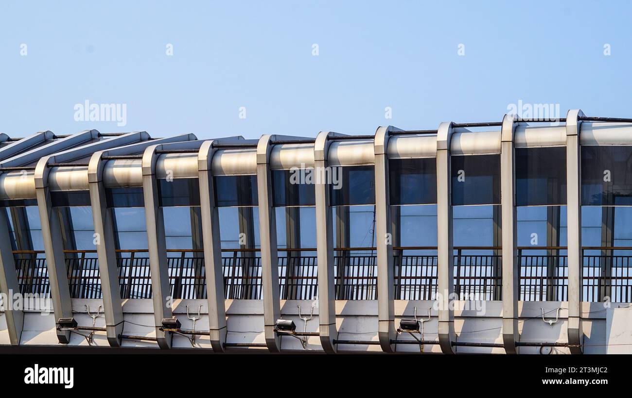The Semarang City Crossing Bridge has CCTV installed at its corners, as ...