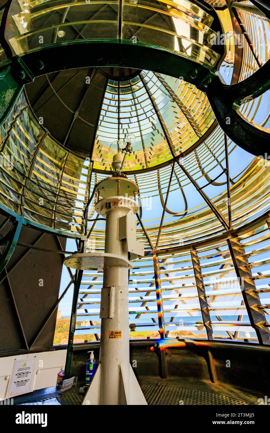 The lantern prisms at Happisburgh lighthouse, Norfolk the oldest ...