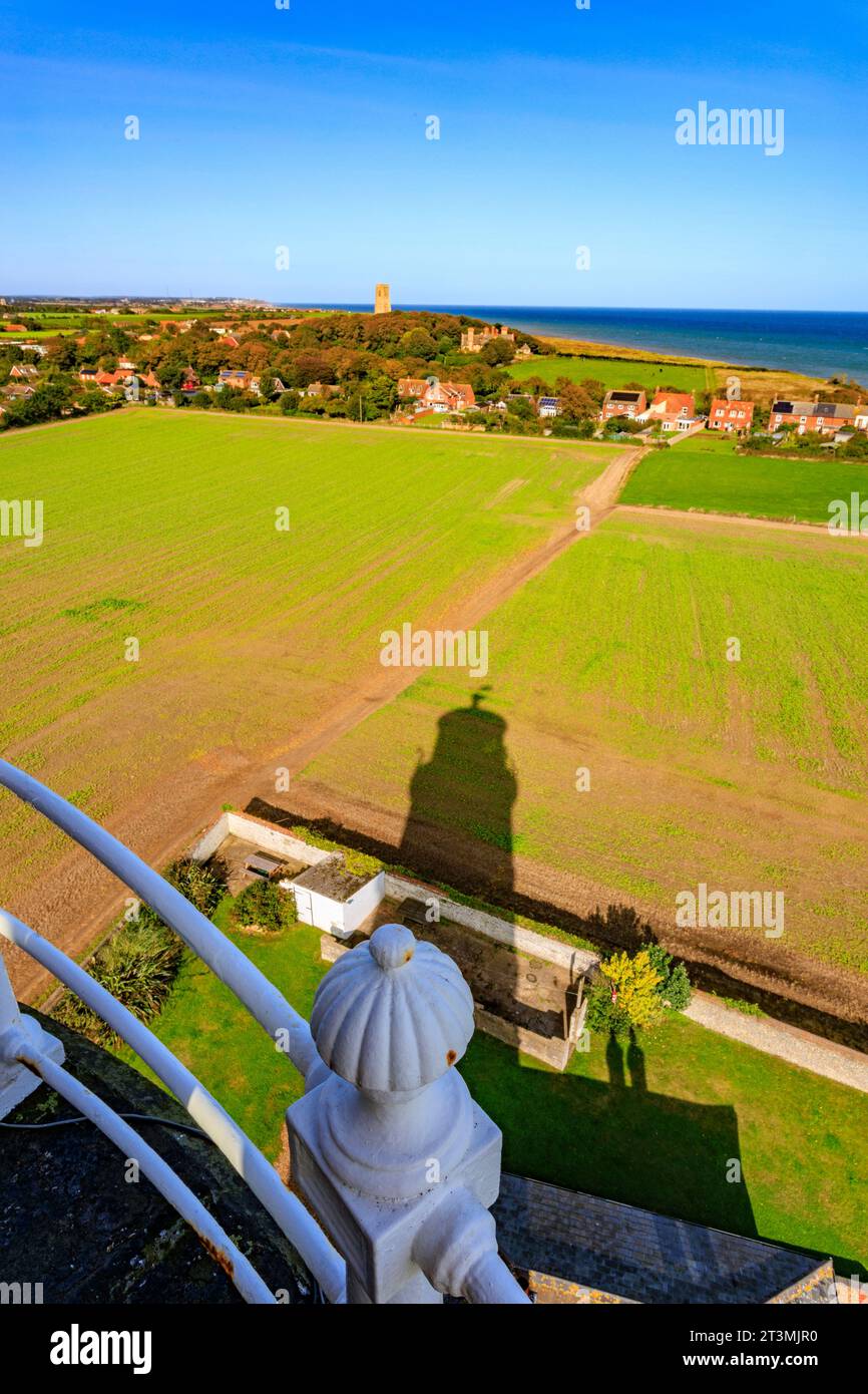 Happisburgh church, Norfolk viewed from the lantern gallery of the ...