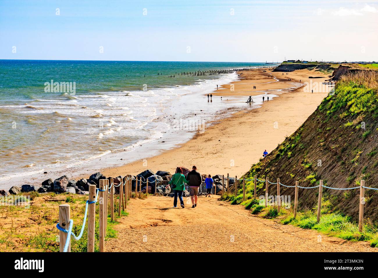 The beach at Happisburgh has had a Time & Tide Bell installed on it ...