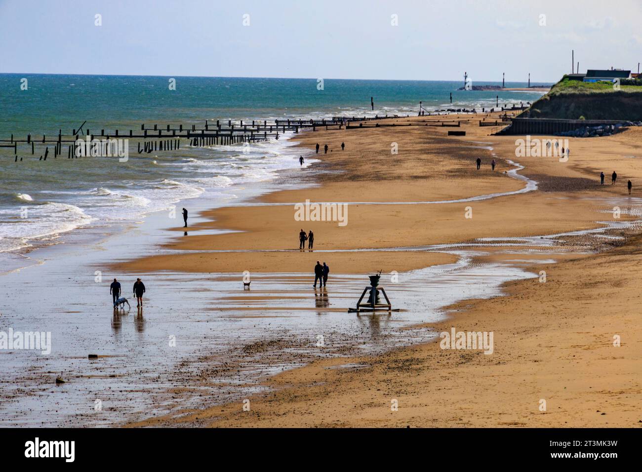 The beach at Happisburgh has had a Time & Tide Bell installed on it ...
