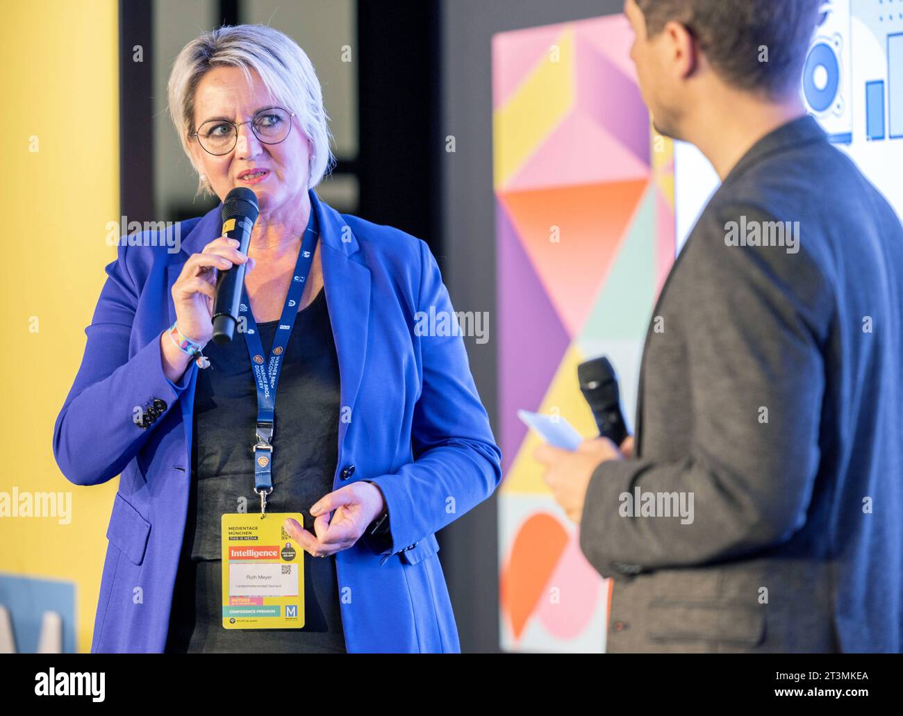 Ruth Meyer l, Direktorin der Landesmedienanstalt Saarland LMS, und ...