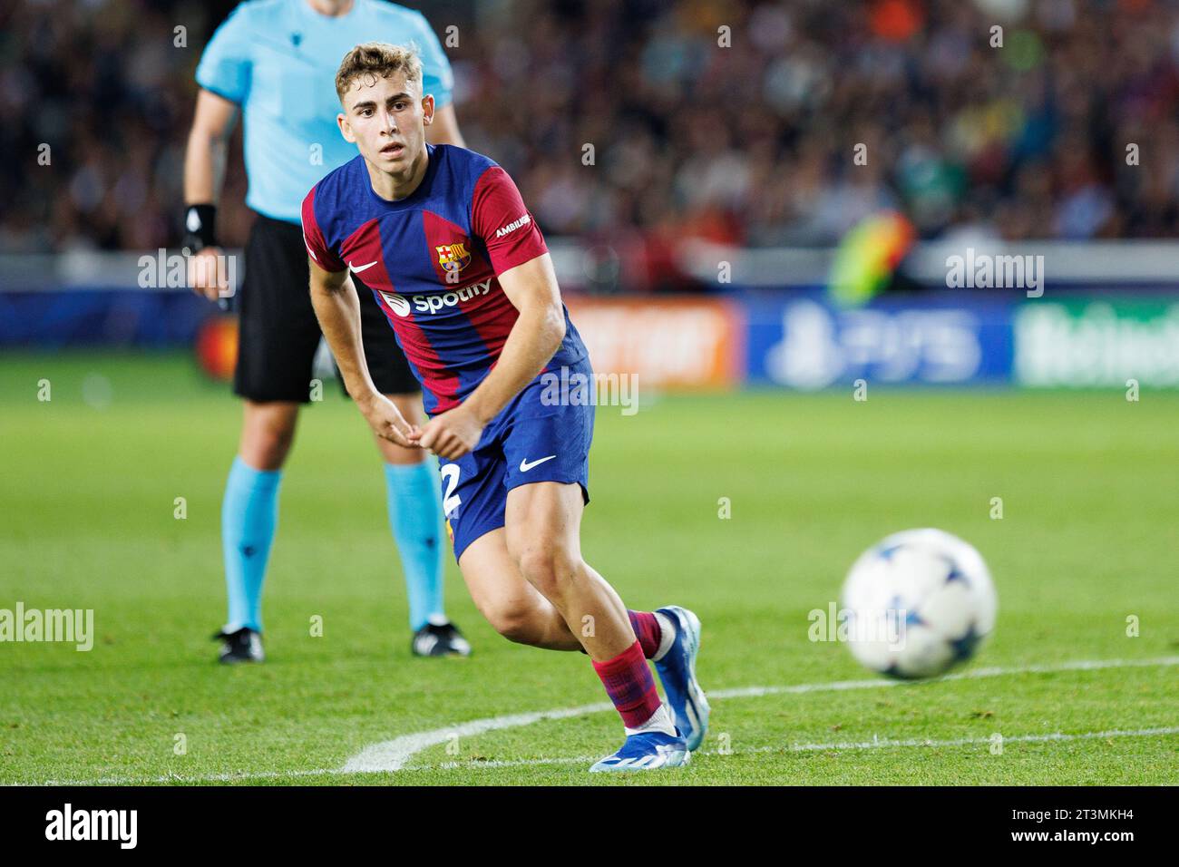 Barcelona, Spain. 25th Oct, 2023. Fermin in action during the Champions ...