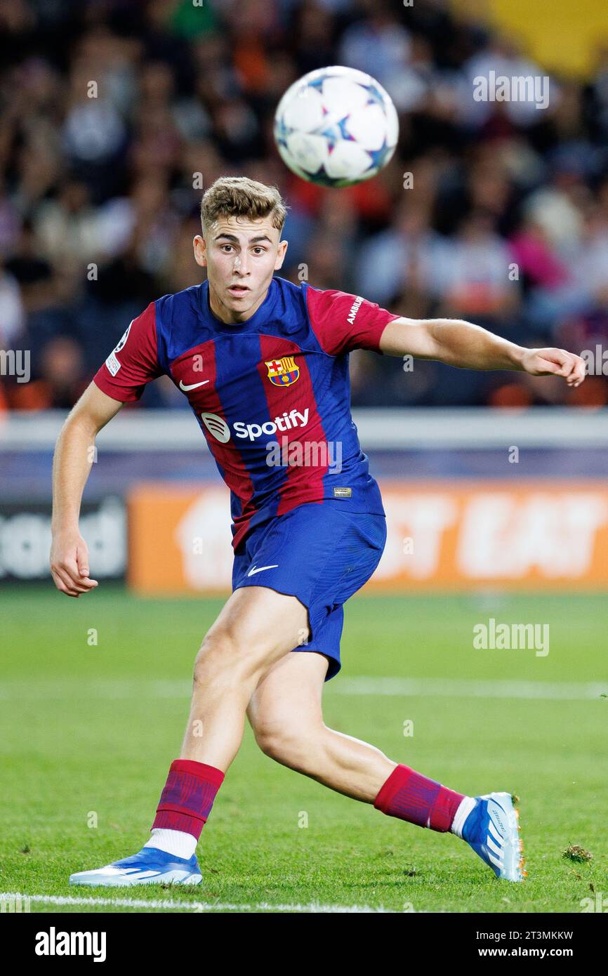 Barcelona, Spain. 25th Oct, 2023. Fermin in action during the Champions ...