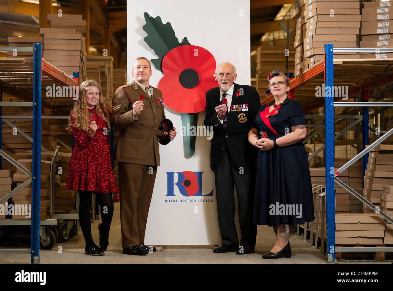 (left to right) 12-year-old Poppy Appeal collector Maisie Mead, from ...