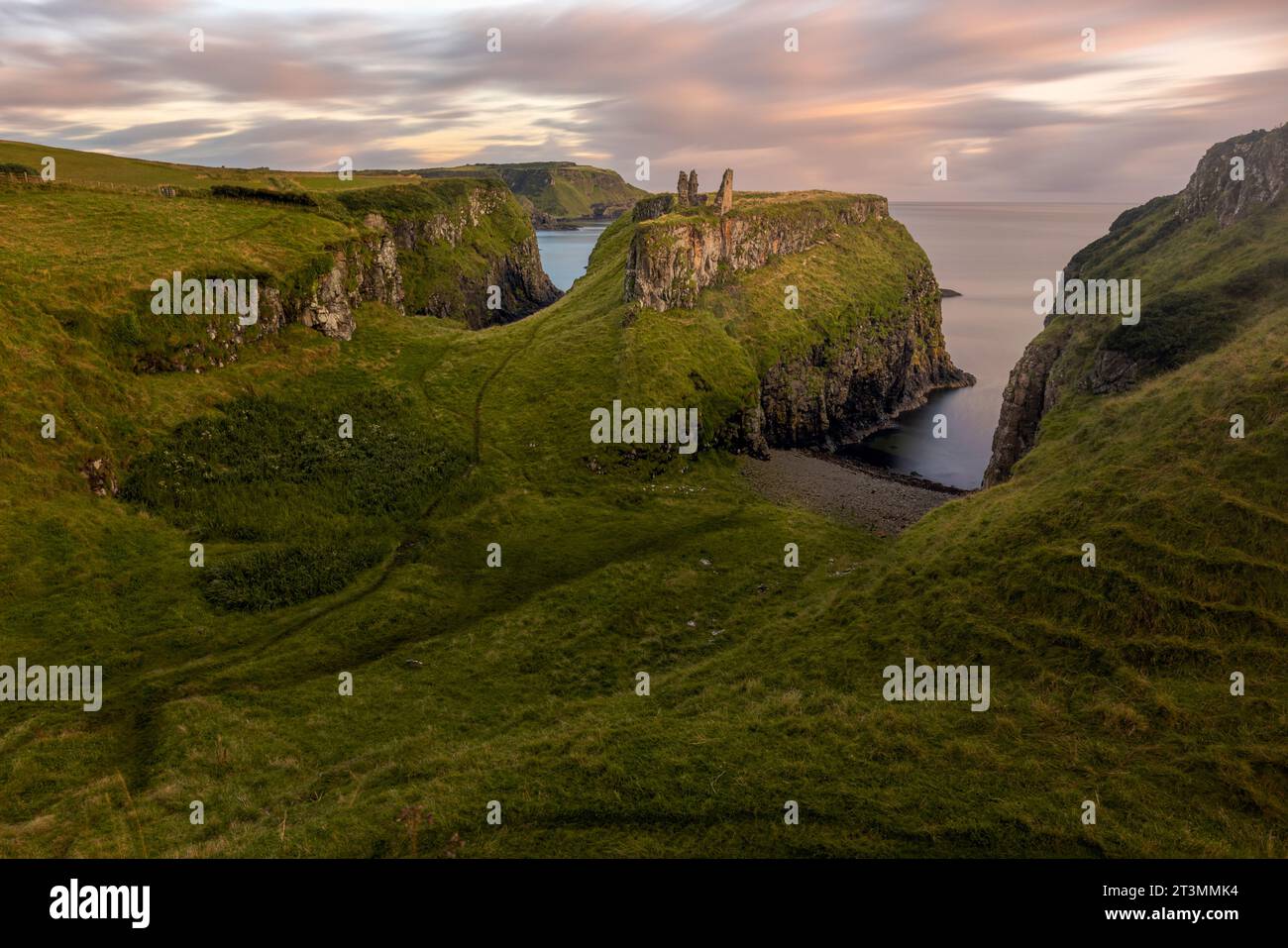 Dunseverick Castle is a ruined medieval castle located on the Antrim ...