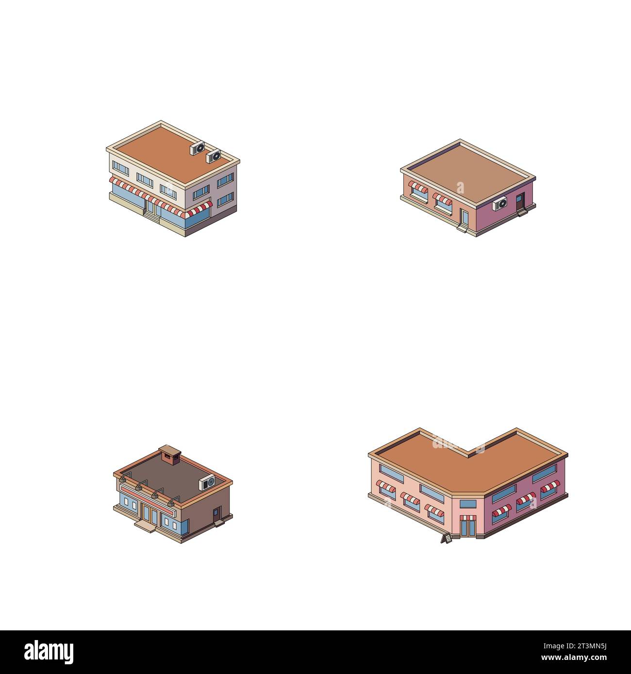Set of isometric buildings, vector illustration Stock Vector Image & Art - Alamy