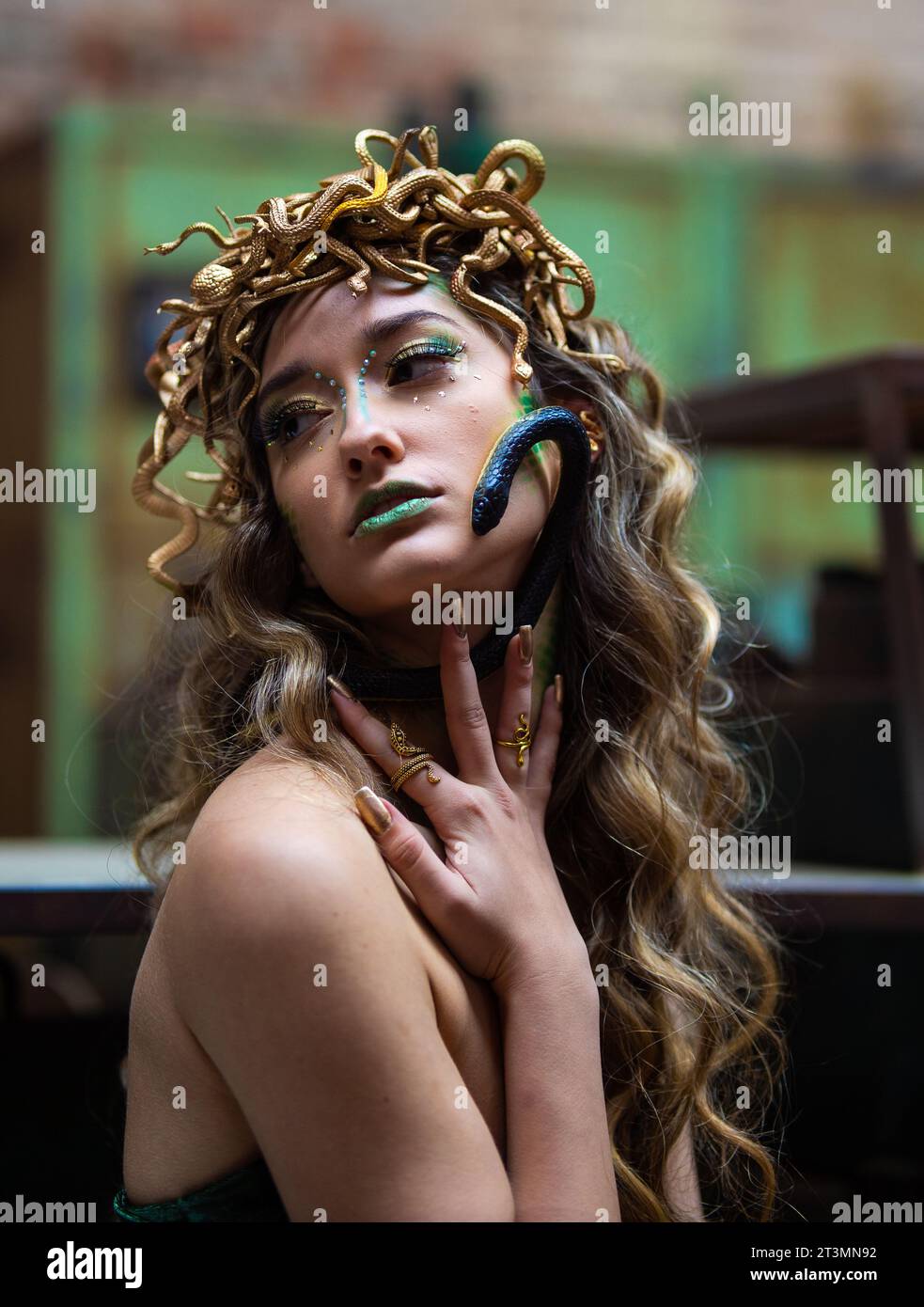 Medusa style Portrait of female Stock Photo - Alamy