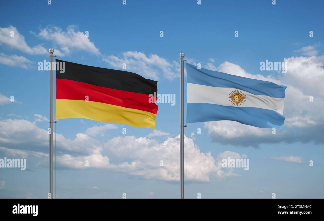 Waving flags argentina germany on hi-res stock photography and images ...