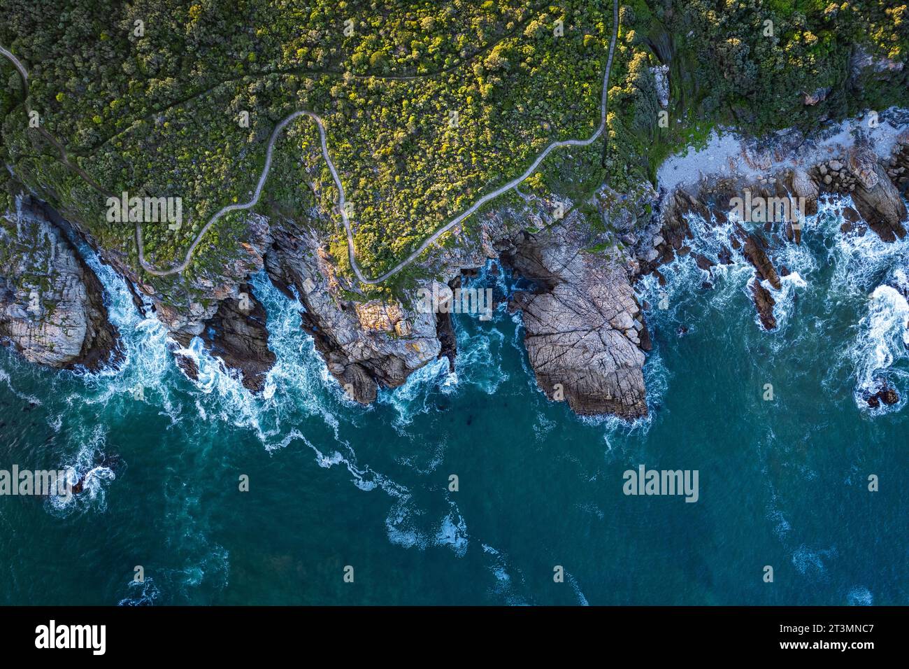 Aerial view of Hermanus coast, in Western Cape, South Africa Stock ...