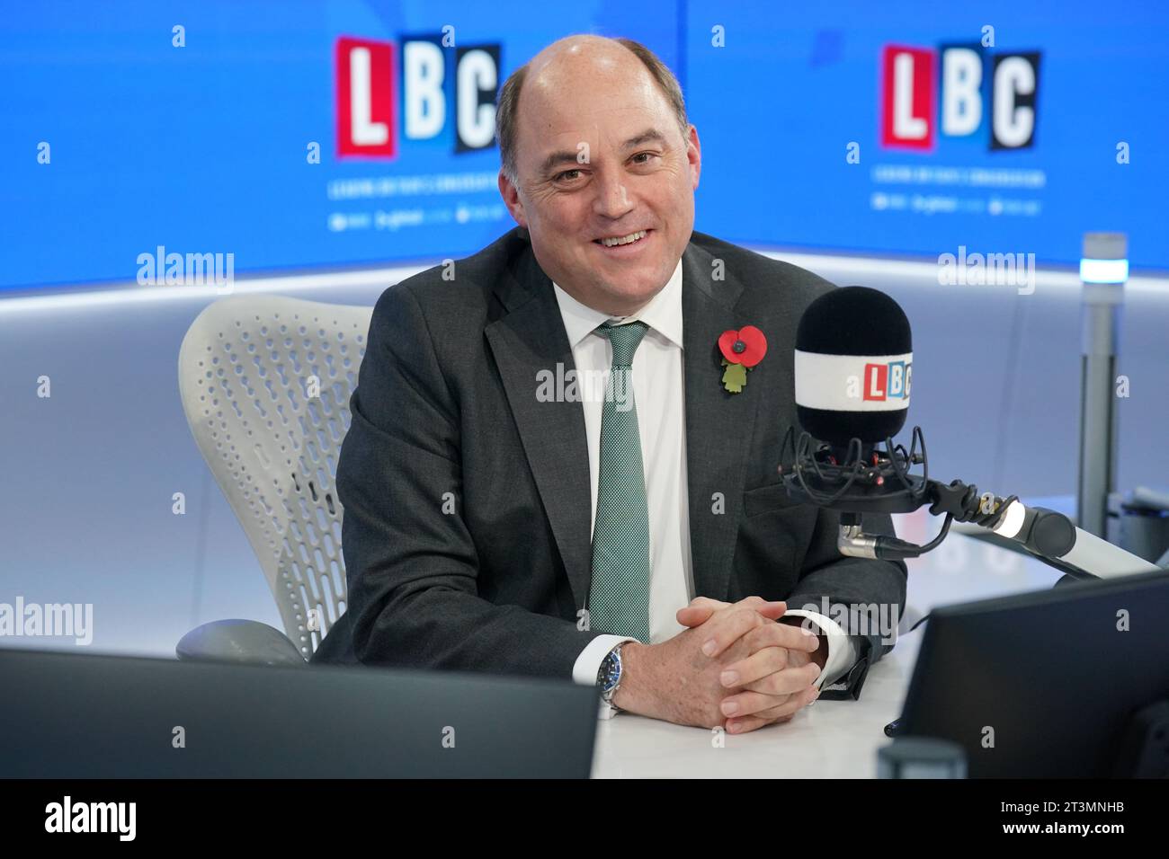Former defence minister Ben Wallace appears as a guest presenter on LBC ...