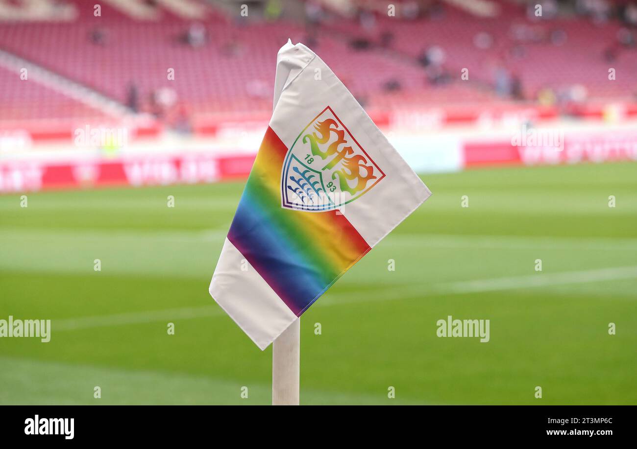 Football rainbow corner flag hi-res stock photography and images - Alamy
