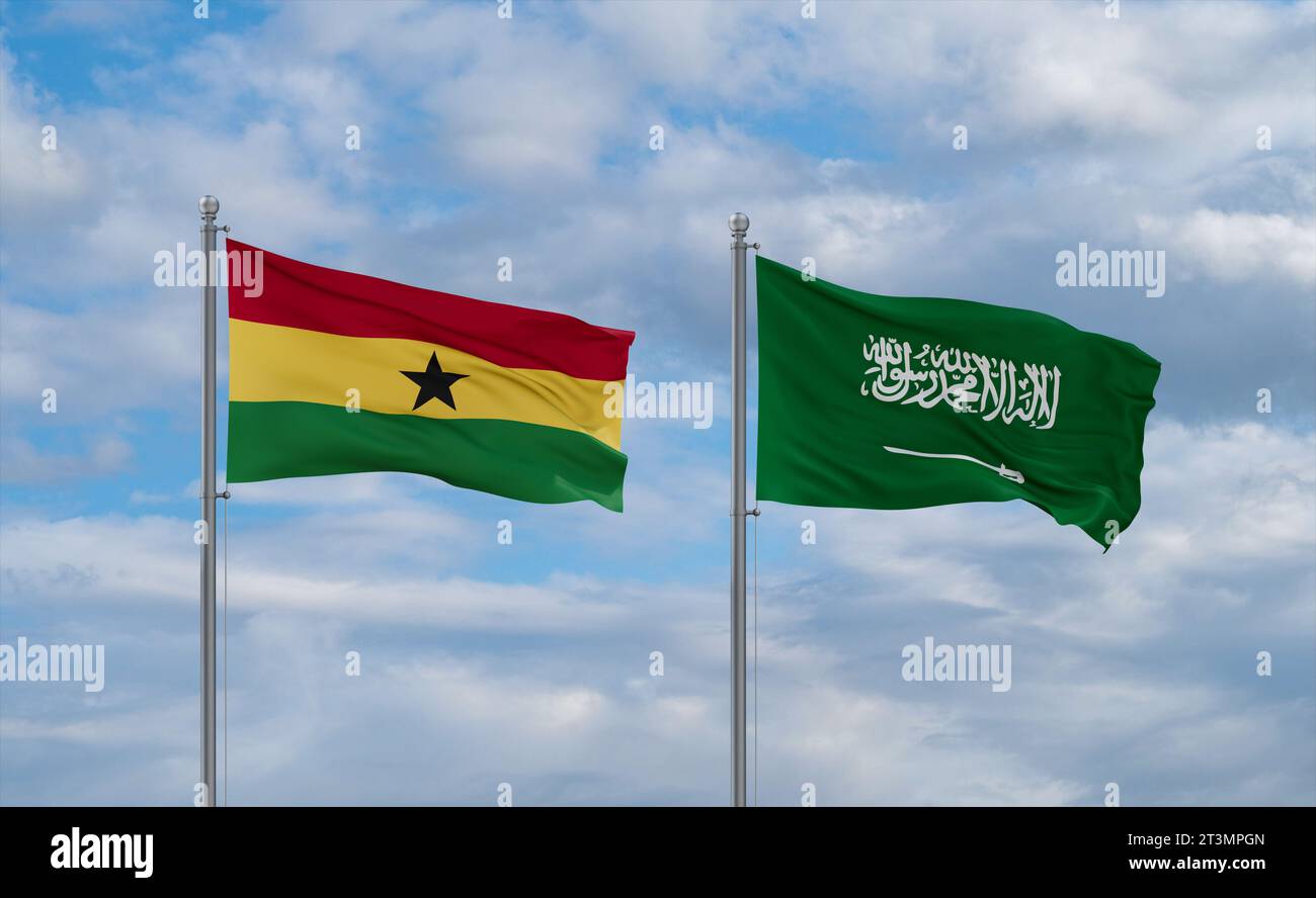 Saudi arabia ghana flag hi-res stock photography and images - Alamy