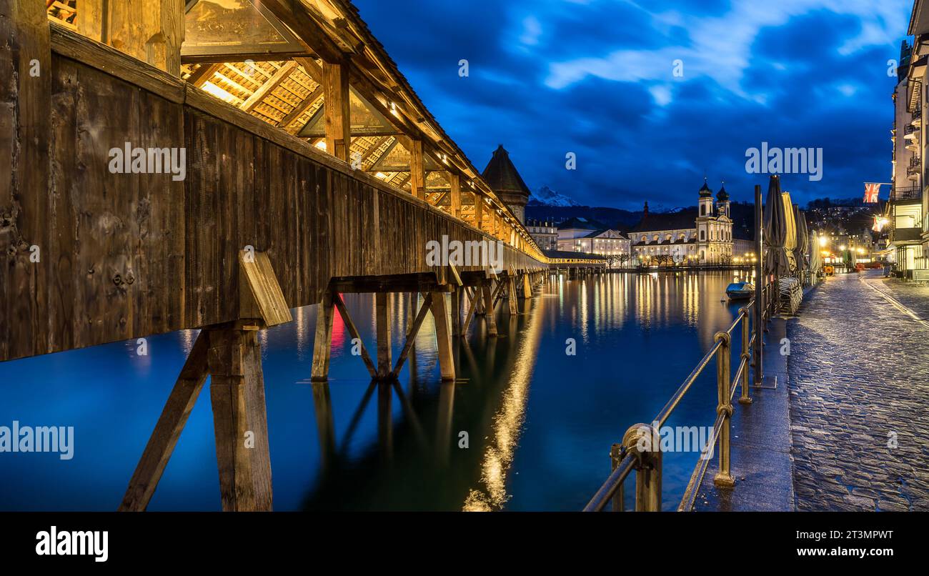 Chapel bridge reuss river lucerne hi-res stock photography and images ...