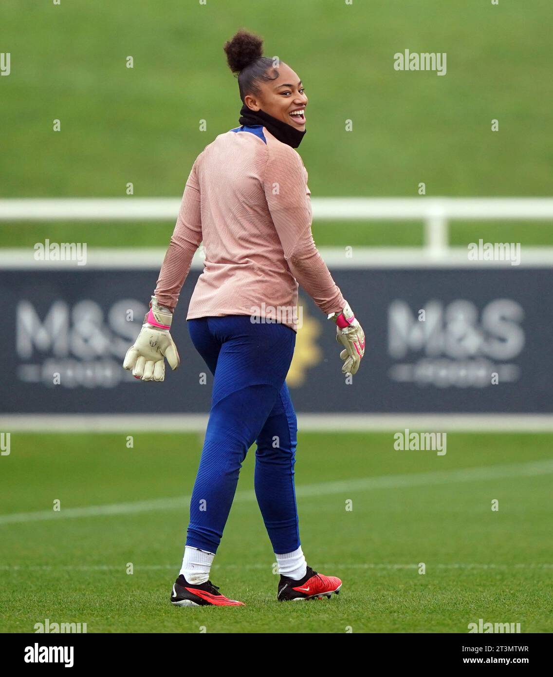 England goalkeeper Khiara Keating during a training session at St ...