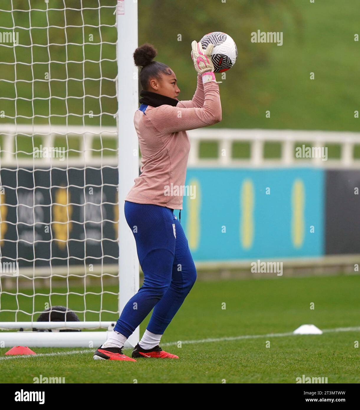 England goalkeeper Khiara Keating during a training session at St ...