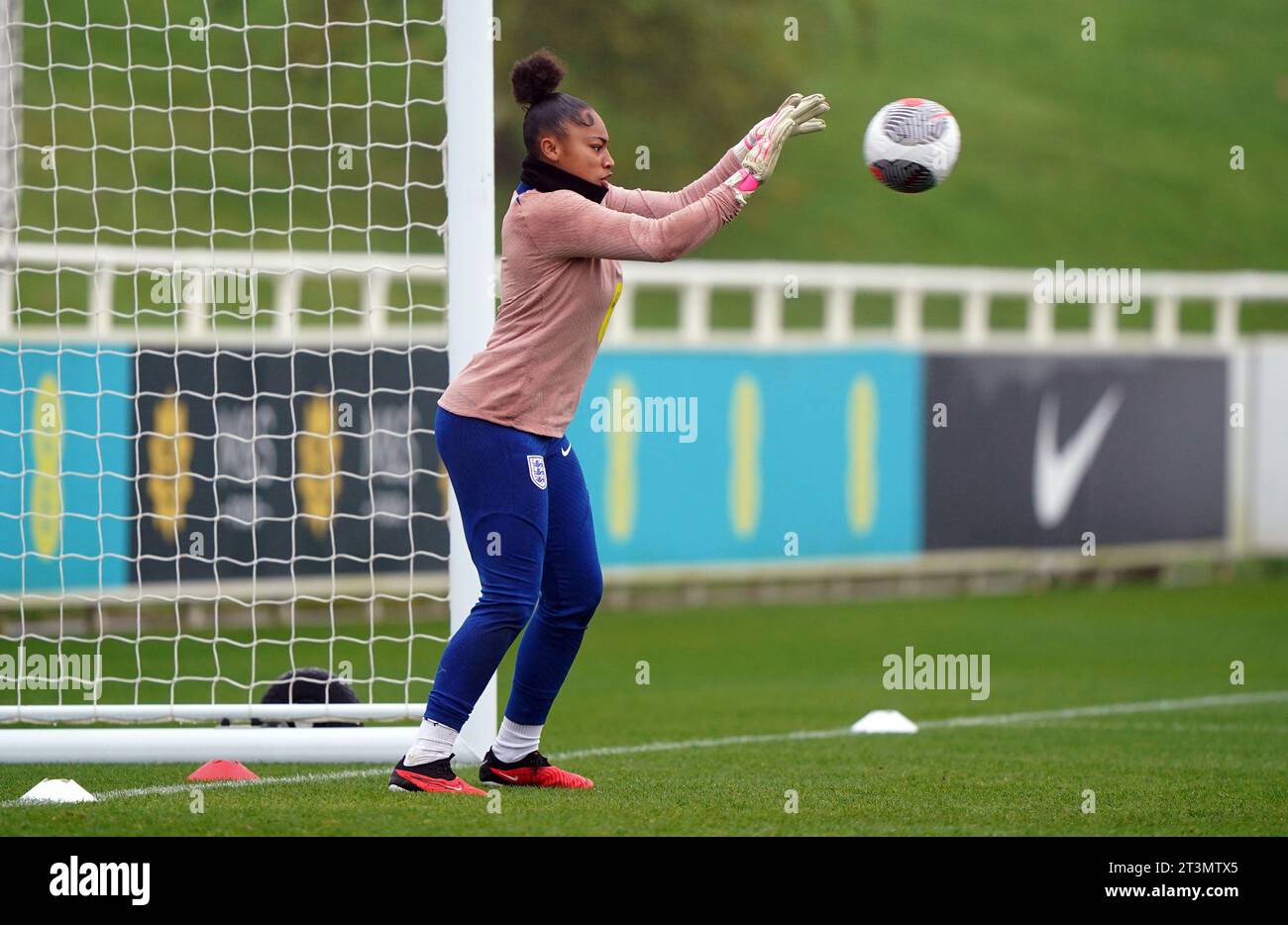 England goalkeeper Khiara Keating during a training session at St ...