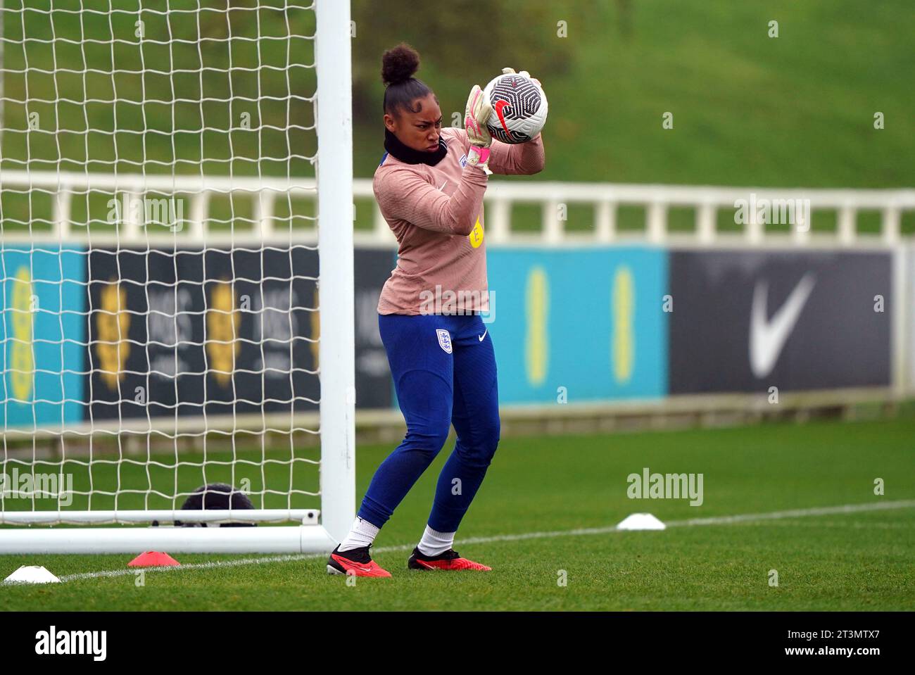 England goalkeeper Khiara Keating during a training session at St ...
