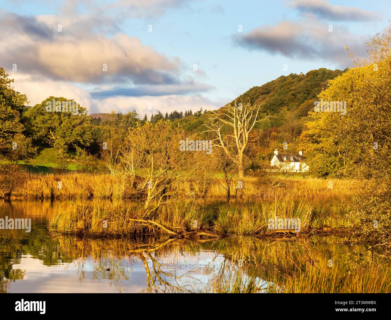 The River Brathay at the head of Lake Windermere, Ambleside Lake ...