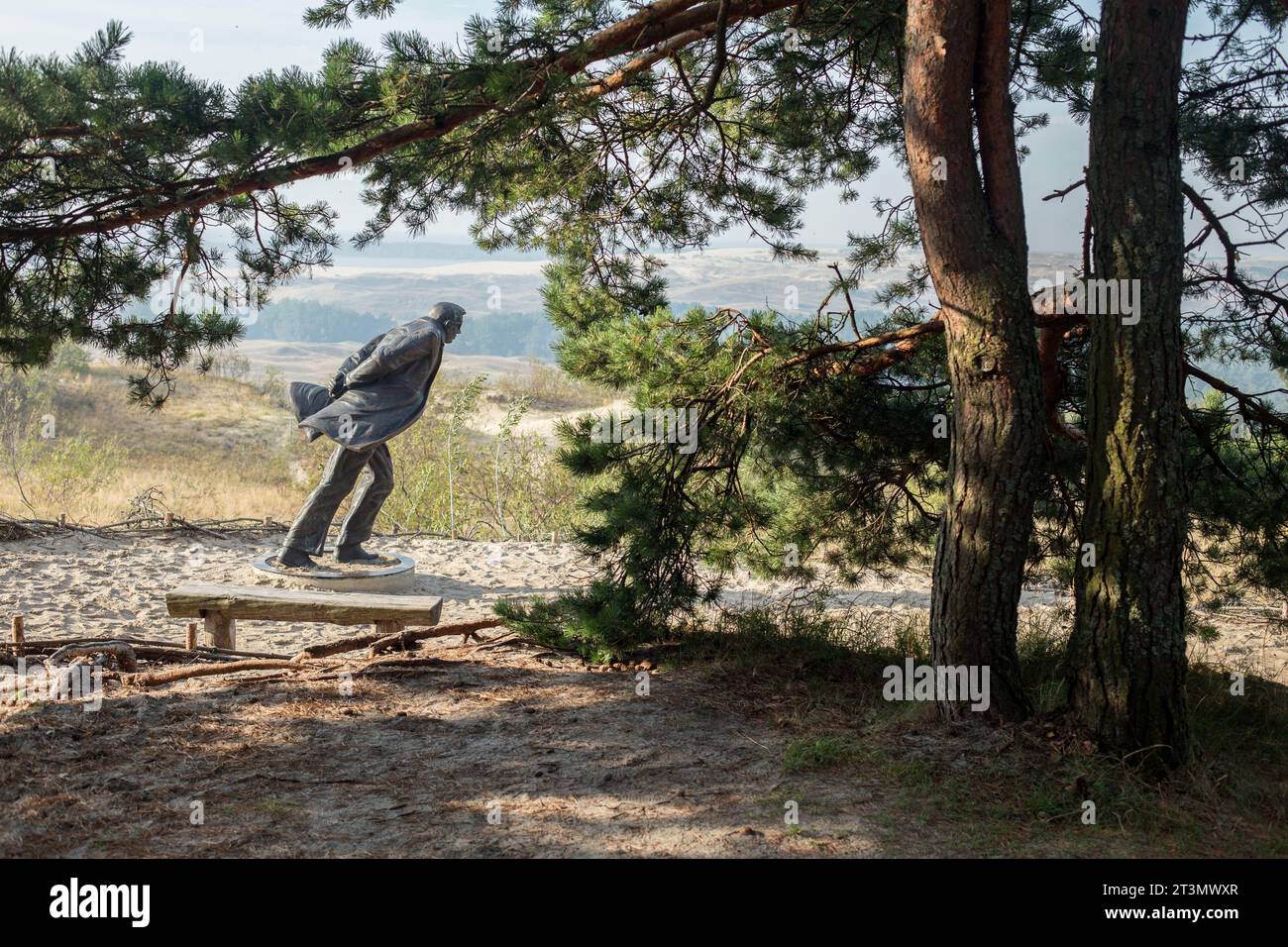 Nida, Neringa AUGUST 19, 2023. Lithuania. Golden sands dunes and ...