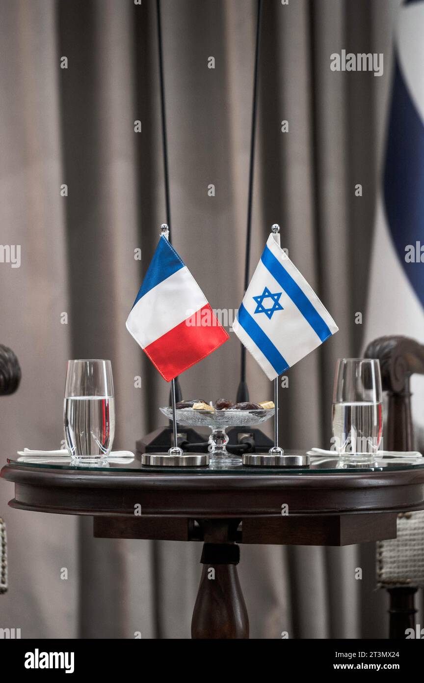 Tel Aviv, Israel. 24th Oct, 2023. Interview between the French ...