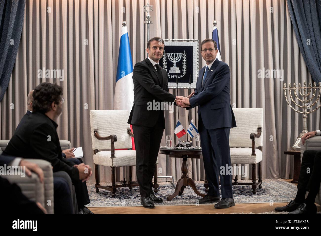 Tel Aviv, Israel. 24th Oct, 2023. Interview between the French ...