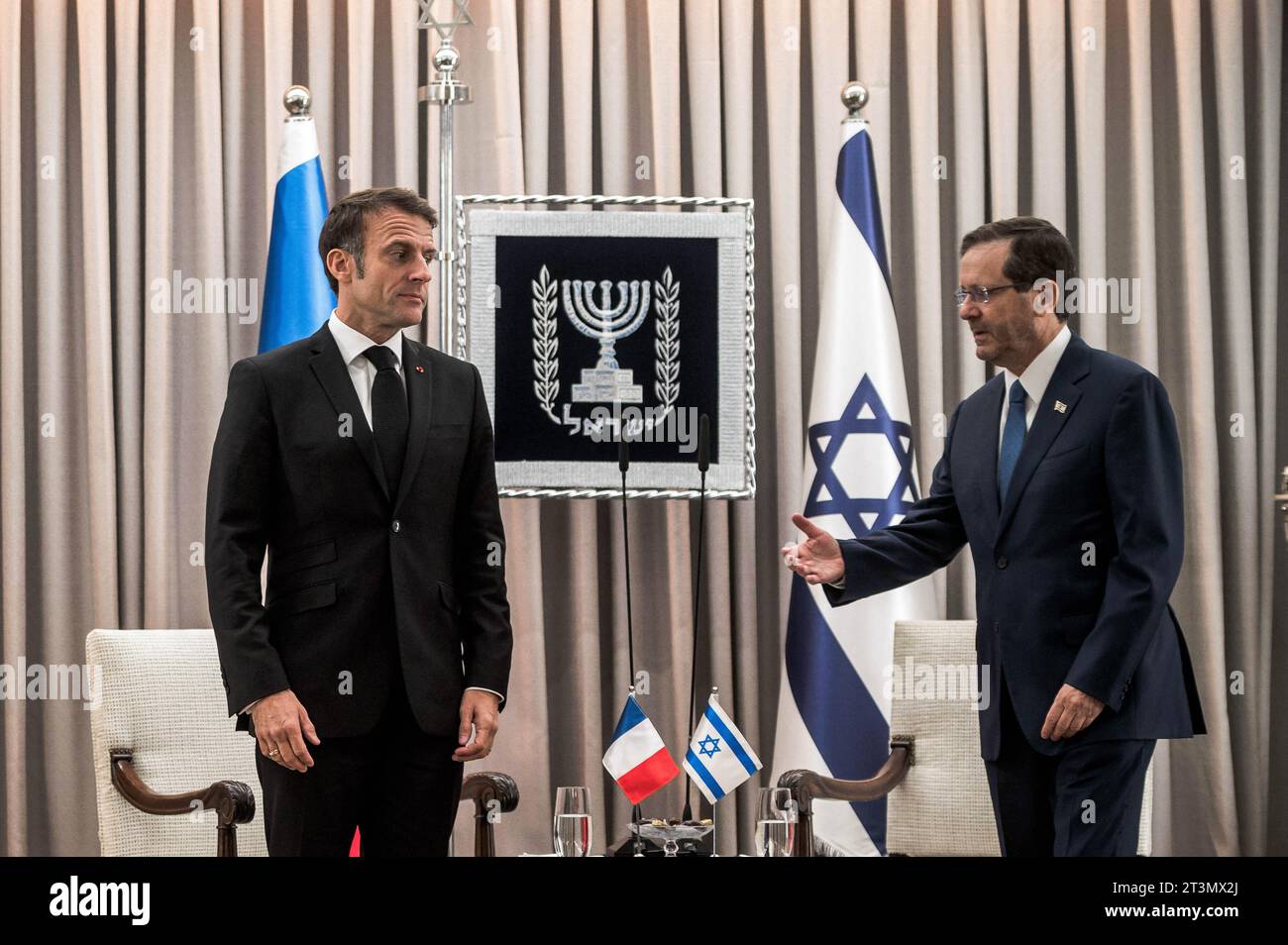 Tel Aviv, Israel. 24th Oct, 2023. Interview between the French ...