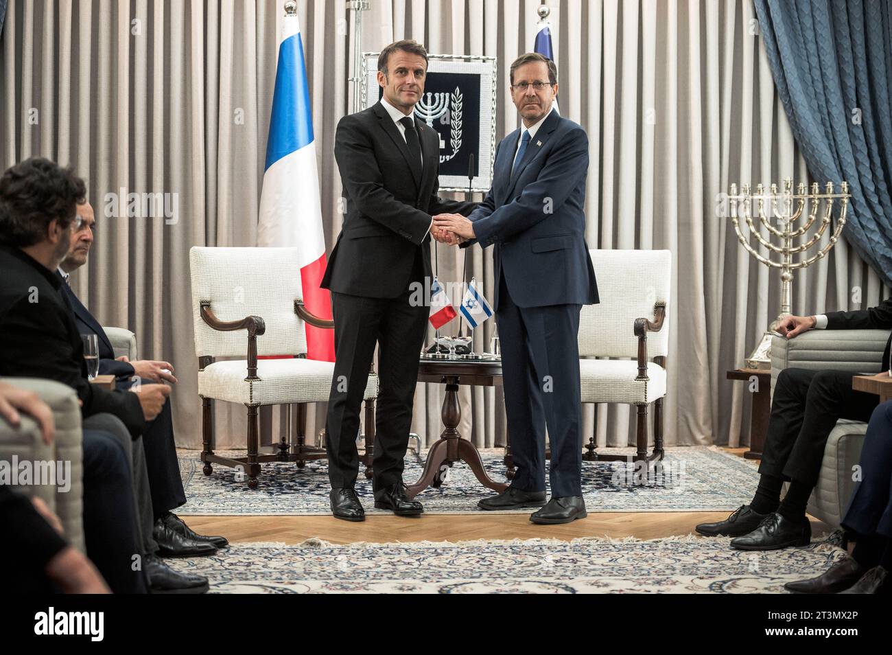 Tel Aviv, Israel. 24th Oct, 2023. Interview between the French ...