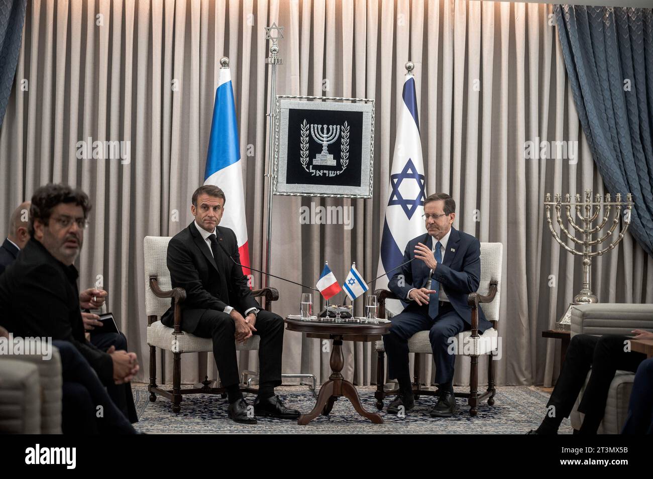 Tel Aviv, Israel. 24th Oct, 2023. Interview between the French ...