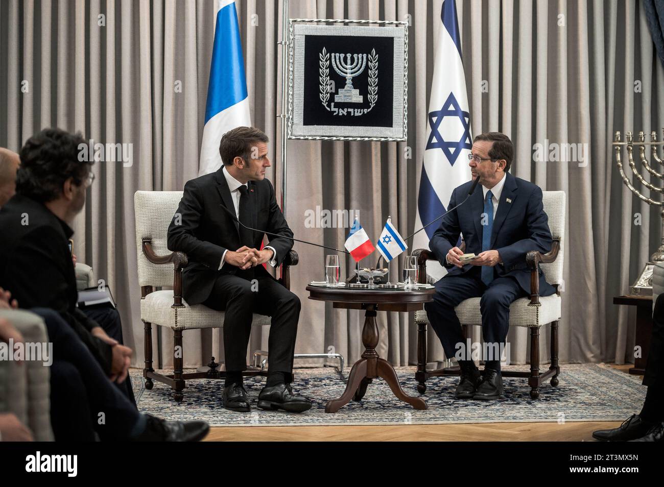 Tel Aviv, Israel. 24th Oct, 2023. Interview between the French ...