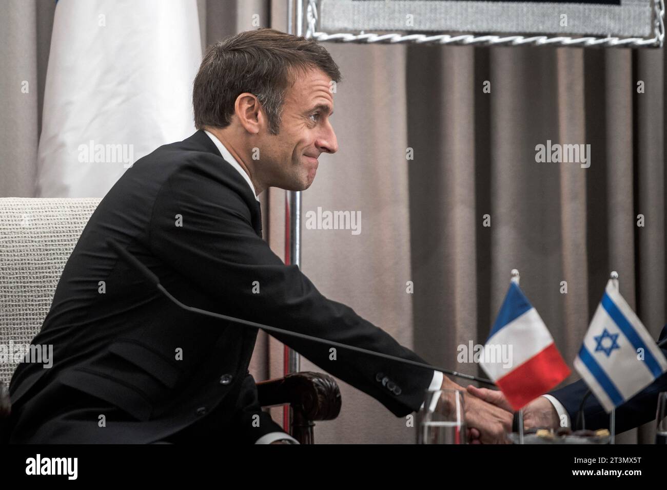 Tel Aviv, Israel. 24th Oct, 2023. Interview between the French ...