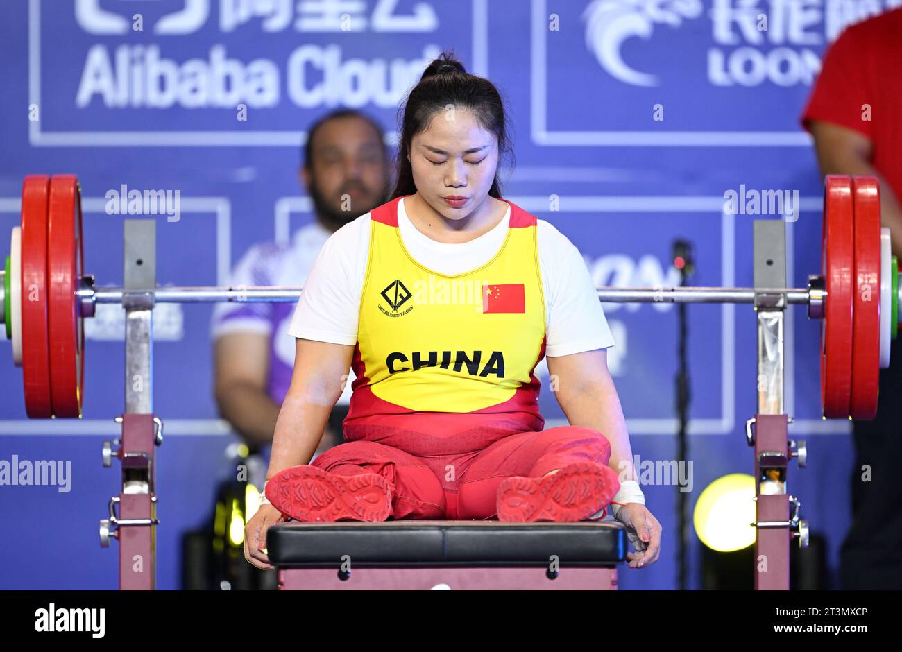 Hangzhou, China's Zhejiang Province. 26th Oct, 2023. Gold medalist Tan ...