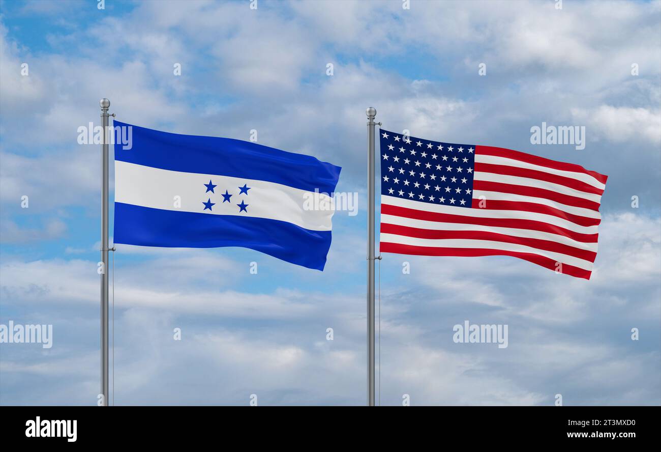 Usa honduras flag hi-res stock photography and images - Alamy