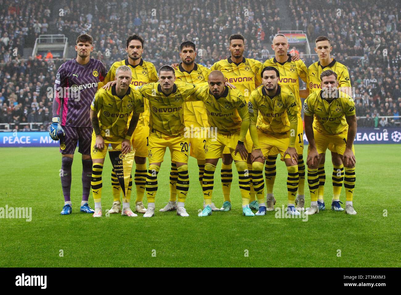 NEWCASTLE UPON TYNE, UK - 25th Oct 2023: Borussia Dortmund starting ...
