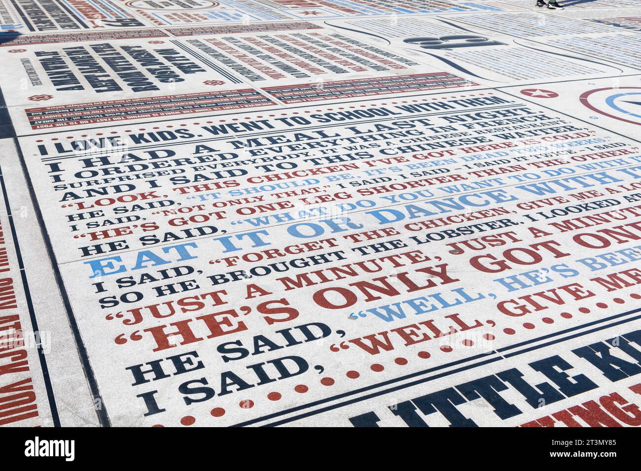 The Comedy Carpet on Blackpool's promenade Stock Photo - Alamy