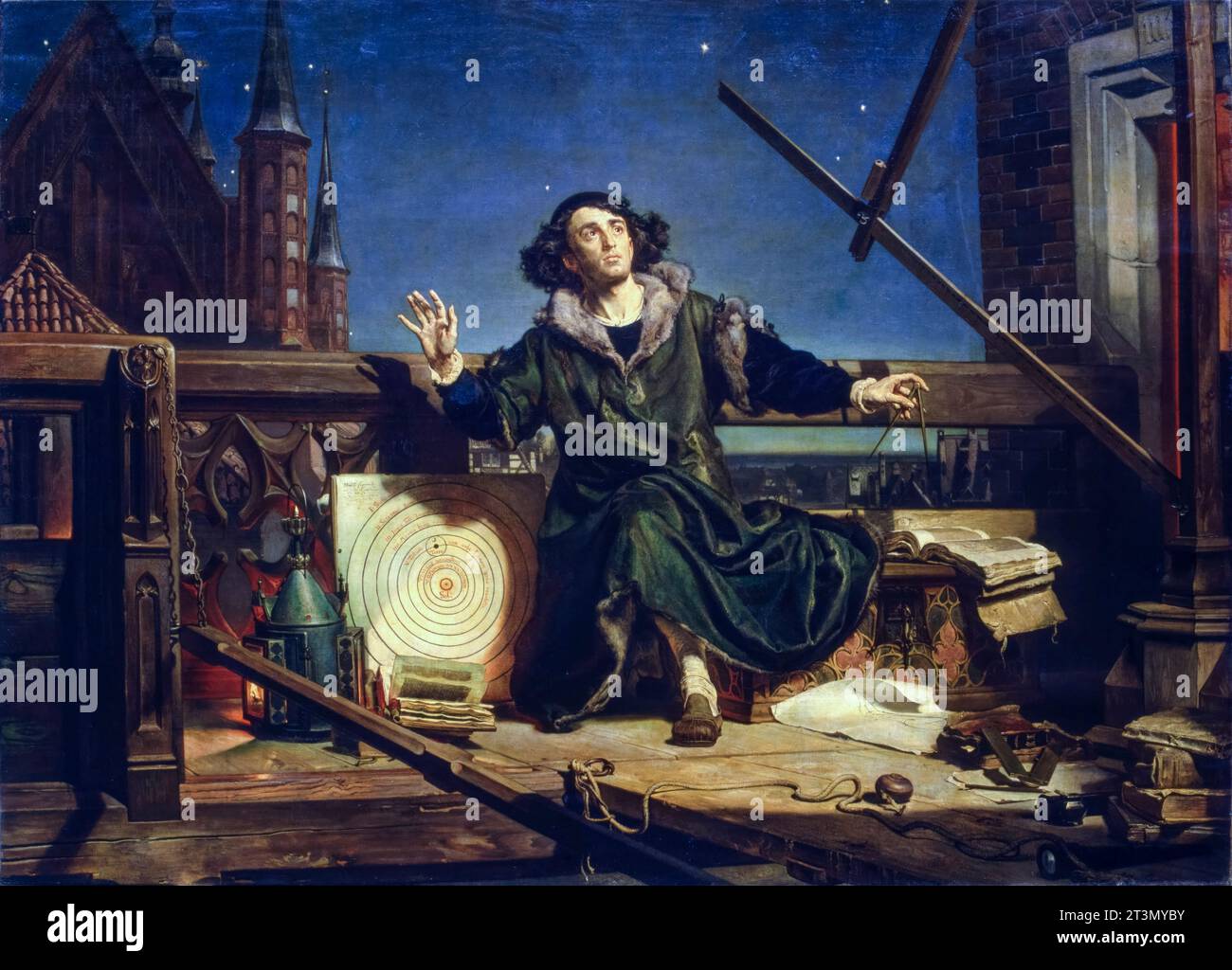 Astronomer Copernicus, or, Conversations with God, portrait painting in ...
