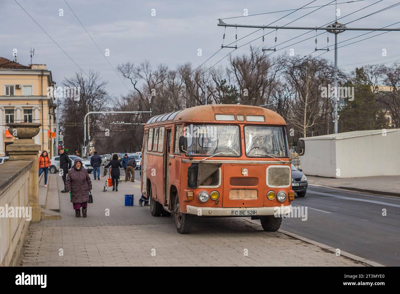 17.02.2020. Moldova, Chisinau. PAZ-672 as a service bus Stock Photo - Alamy