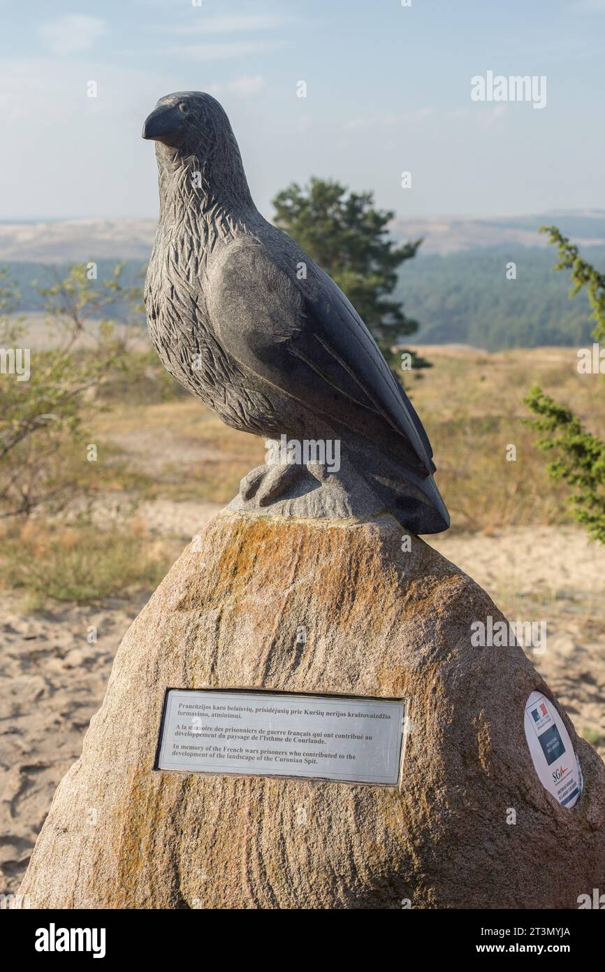 Nida, Neringa AUGUST 19, 2023. Lithuania. Scultpre of the eagle ...