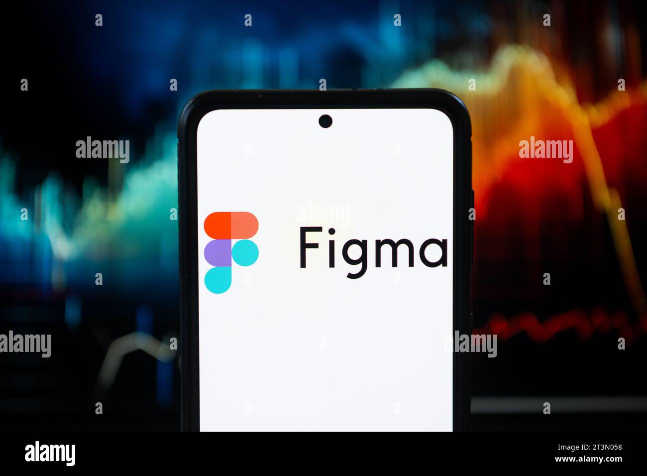 In this photo illustration a Figma logo seen displayed on a smartphone ...