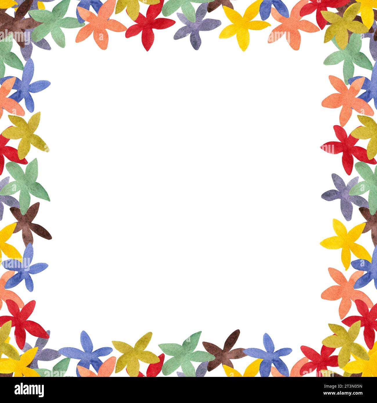 Square frame, postcard, invitation made of abstract multicolored ...