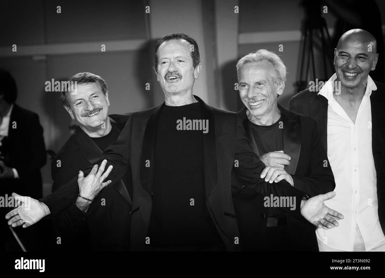 The actors Aldo Baglio, Giovanni Storti, Rocco Papaleo, Giacomo Poretti ...