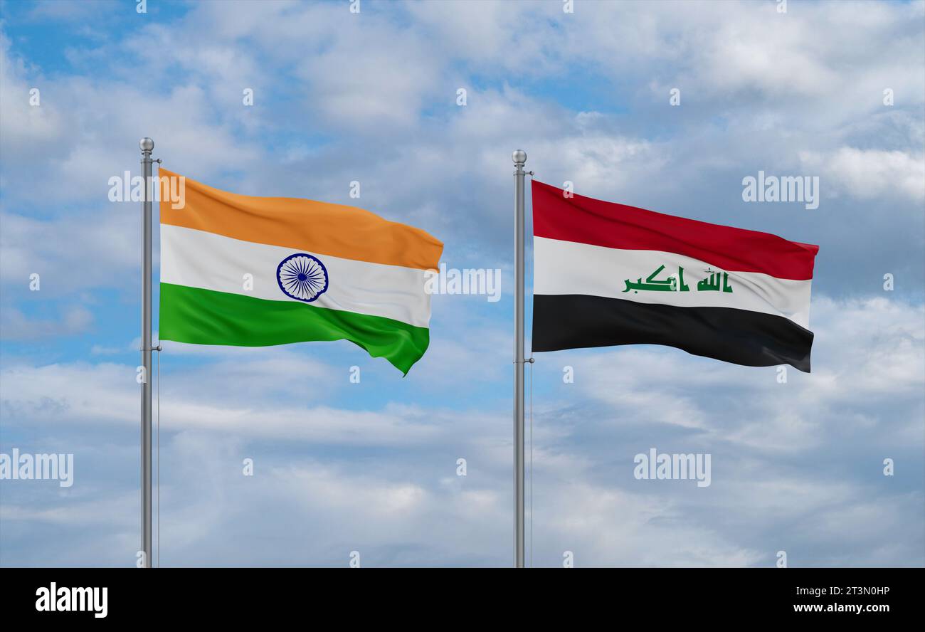 Waving flag india iraq hi-res stock photography and images - Alamy