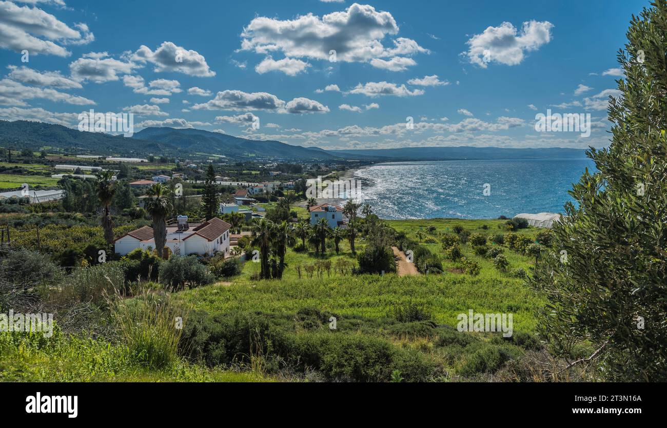 Landscape, Western Cyprus, Seascape, View towards Polis Stock Photo - Alamy