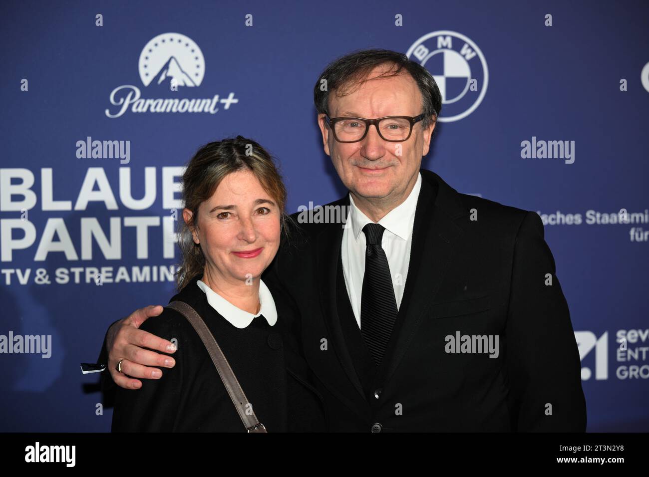 Munich, Germany. 25th Oct, 2023. Christina Scholz and actor Rainer Bock ...