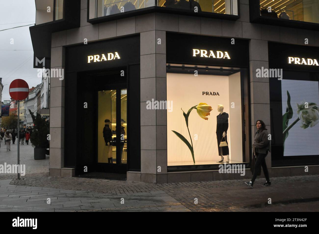 Copenhagen, Denmark /26 October. 2023/.Prada store on stroeget in ...