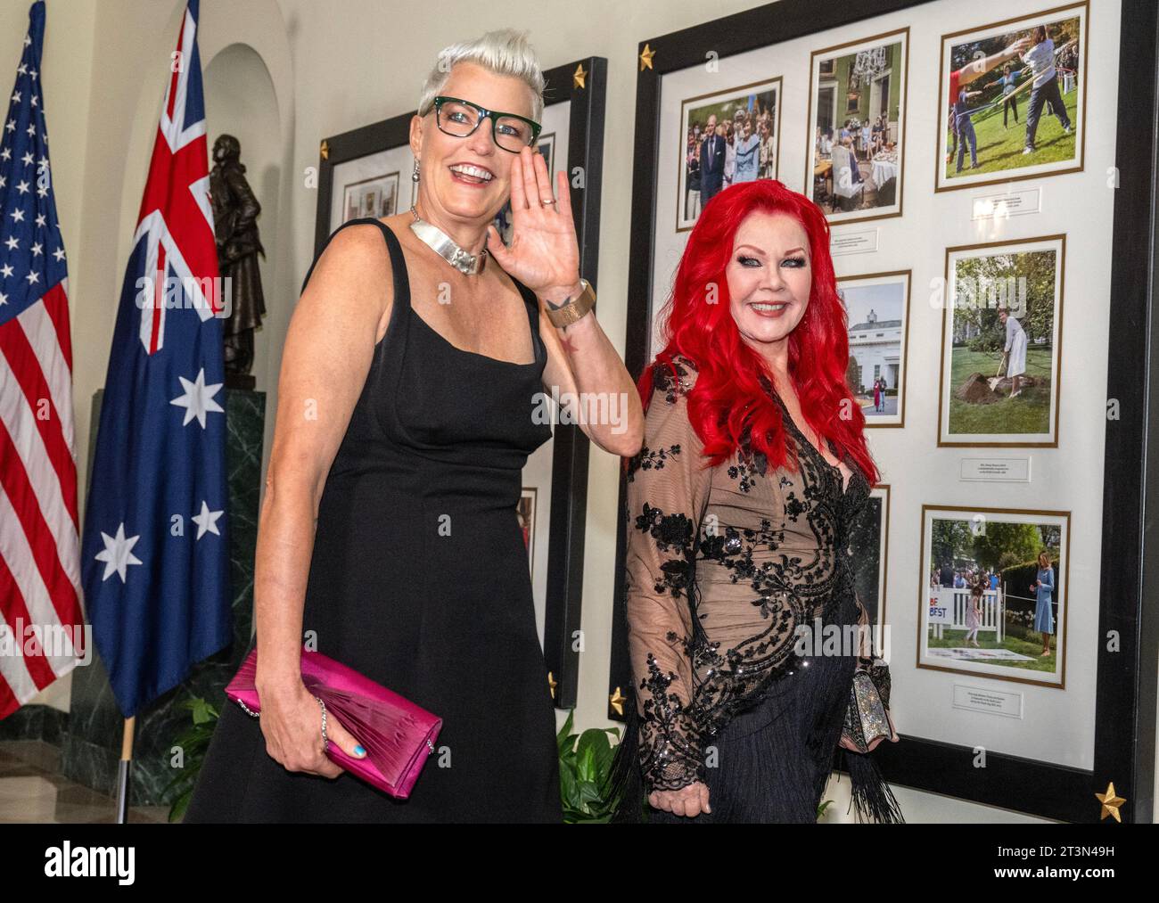 Washington, D.C. October 25, 2023. Kate Pierson, right, and Monica ...