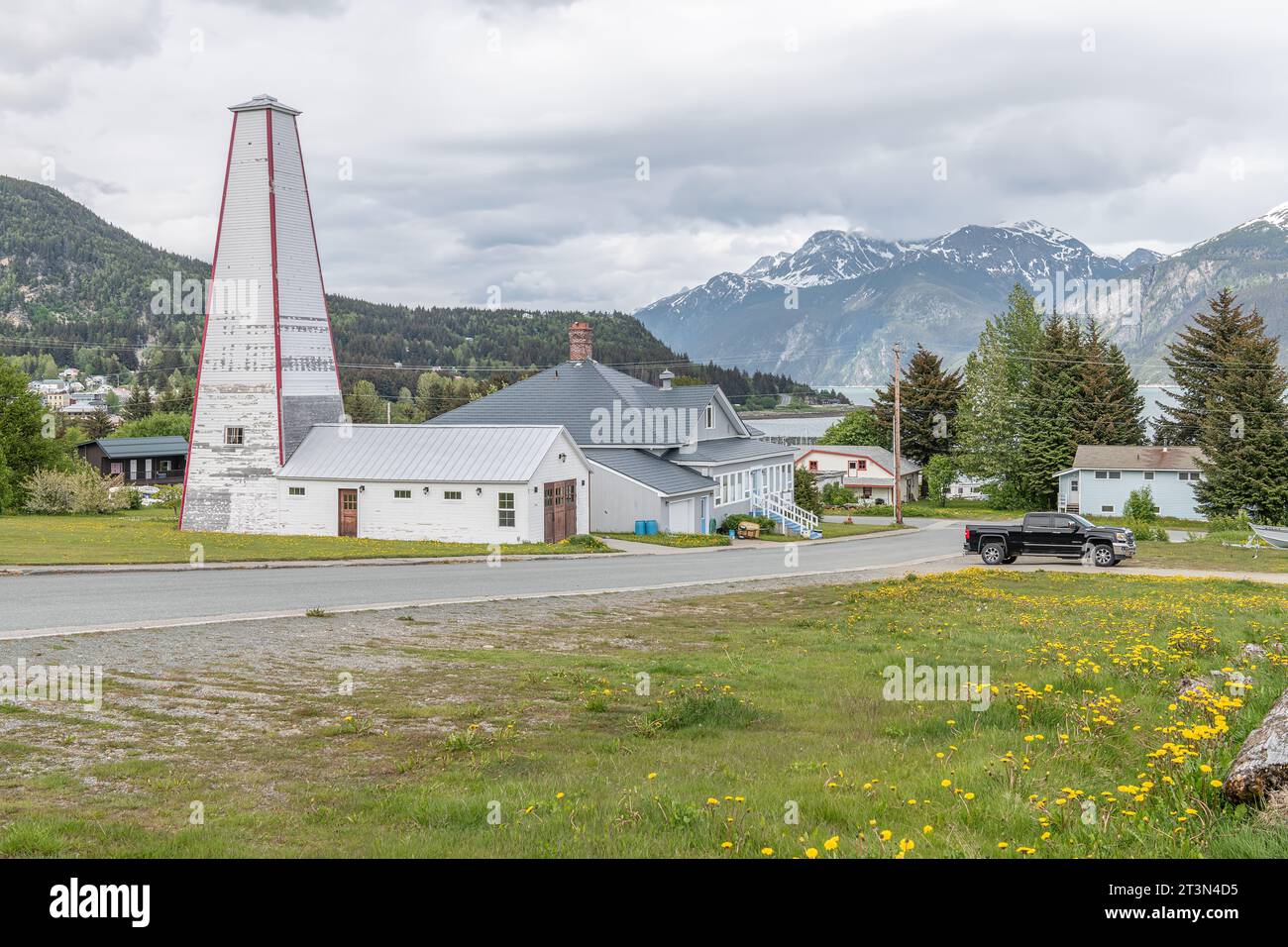Former Chilkoot Barracks - Fort Seward Fire Hall and Tower on Fort ...