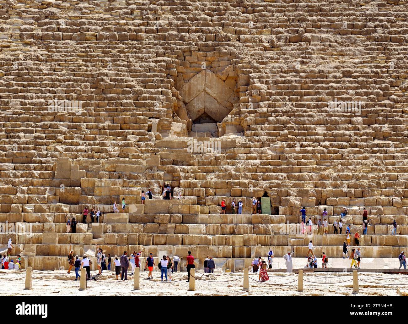 Pyramids In Giza Egypt Front View Of Great Pyramid Also Known As Khufu Cheops Showing The