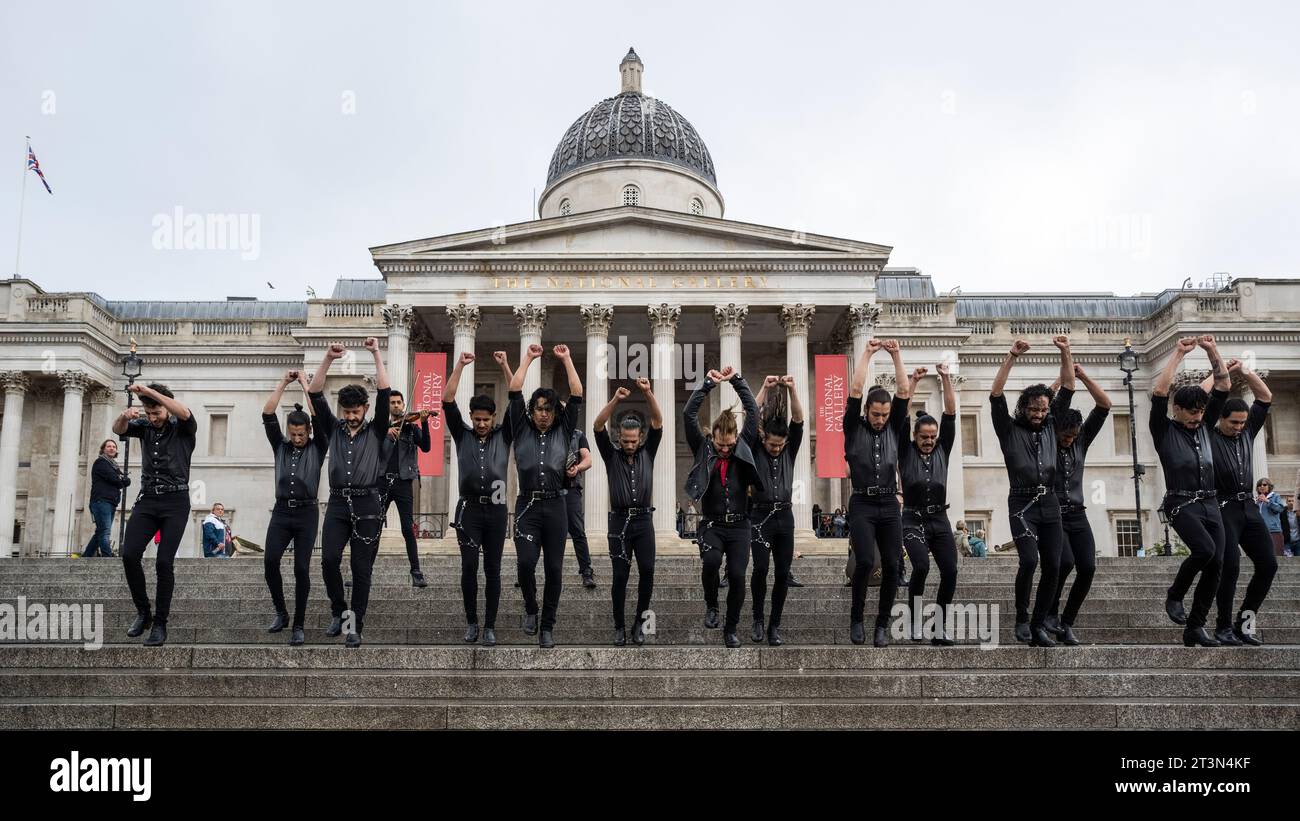 London, UK. 26 October 2023. The all-male dance troupe called Malevo ...